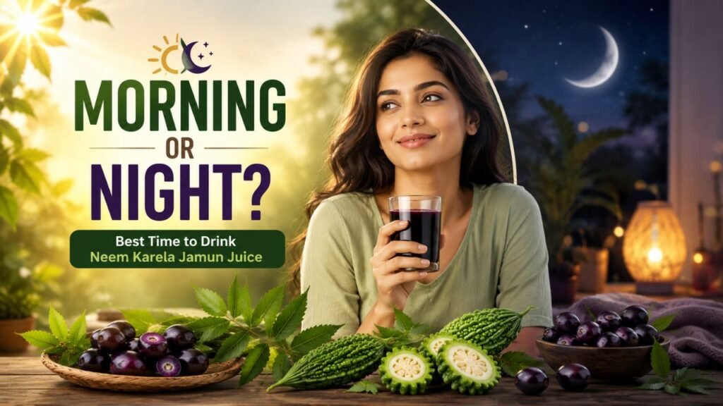 Best Time to Drink Neem Karela Jamun Juice - Morning or Night